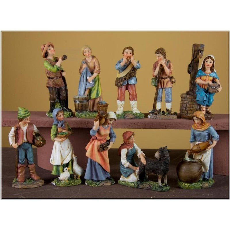 Pastore in resina cm.10 - figure assortite - per presepe – Perrone Shop